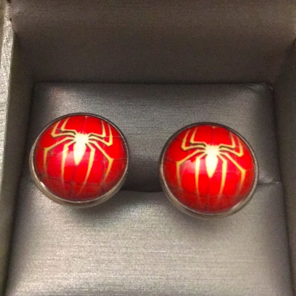 Accessories | Spiderman Logo Metal Cufflinks | Poshmark